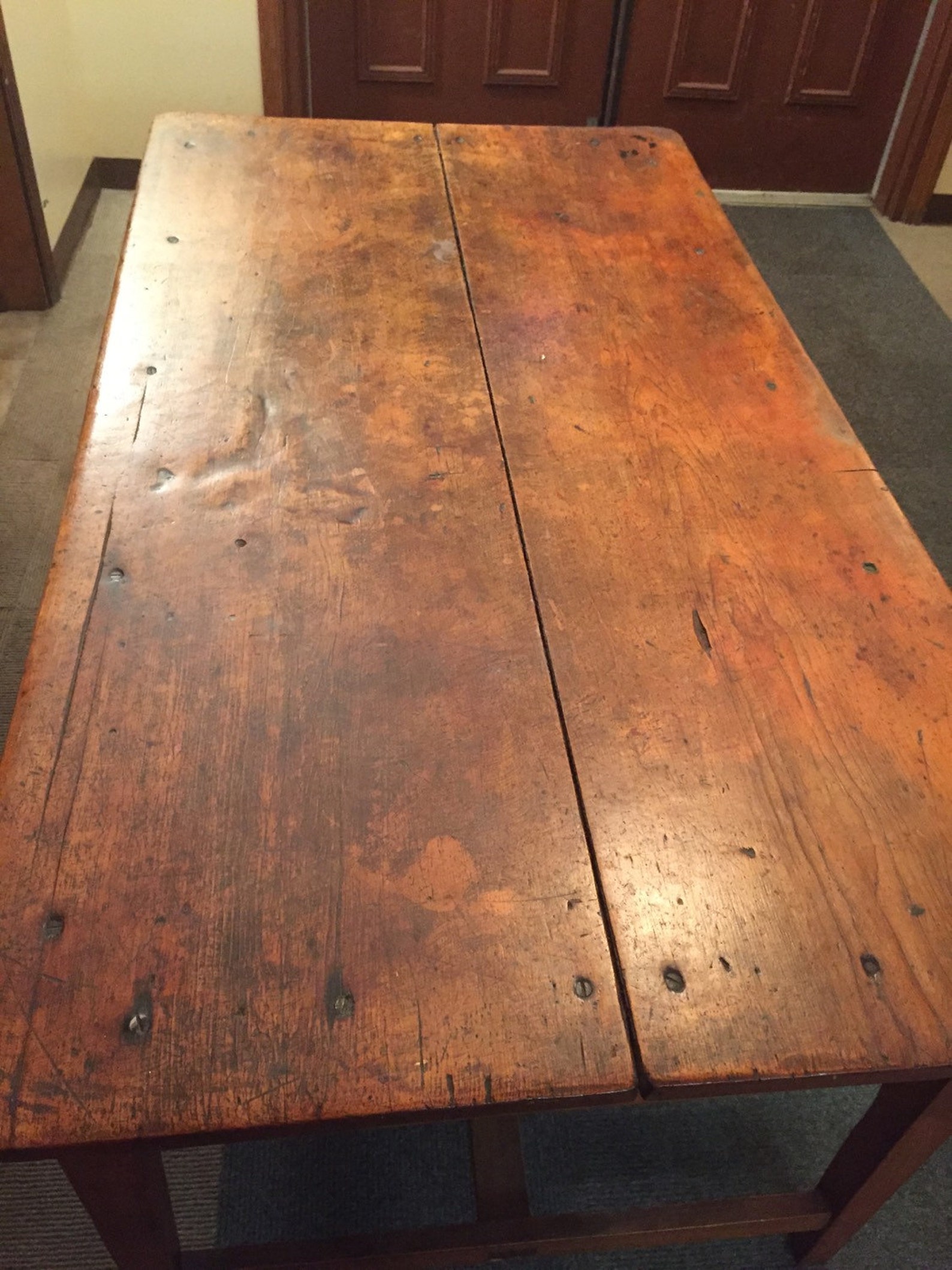 Primitive American Original Farm Harvest Table 2 Board 66l36d21.75h30h ...