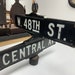 Antique Metal Street Sign All Original Black and White West 48th Street ...