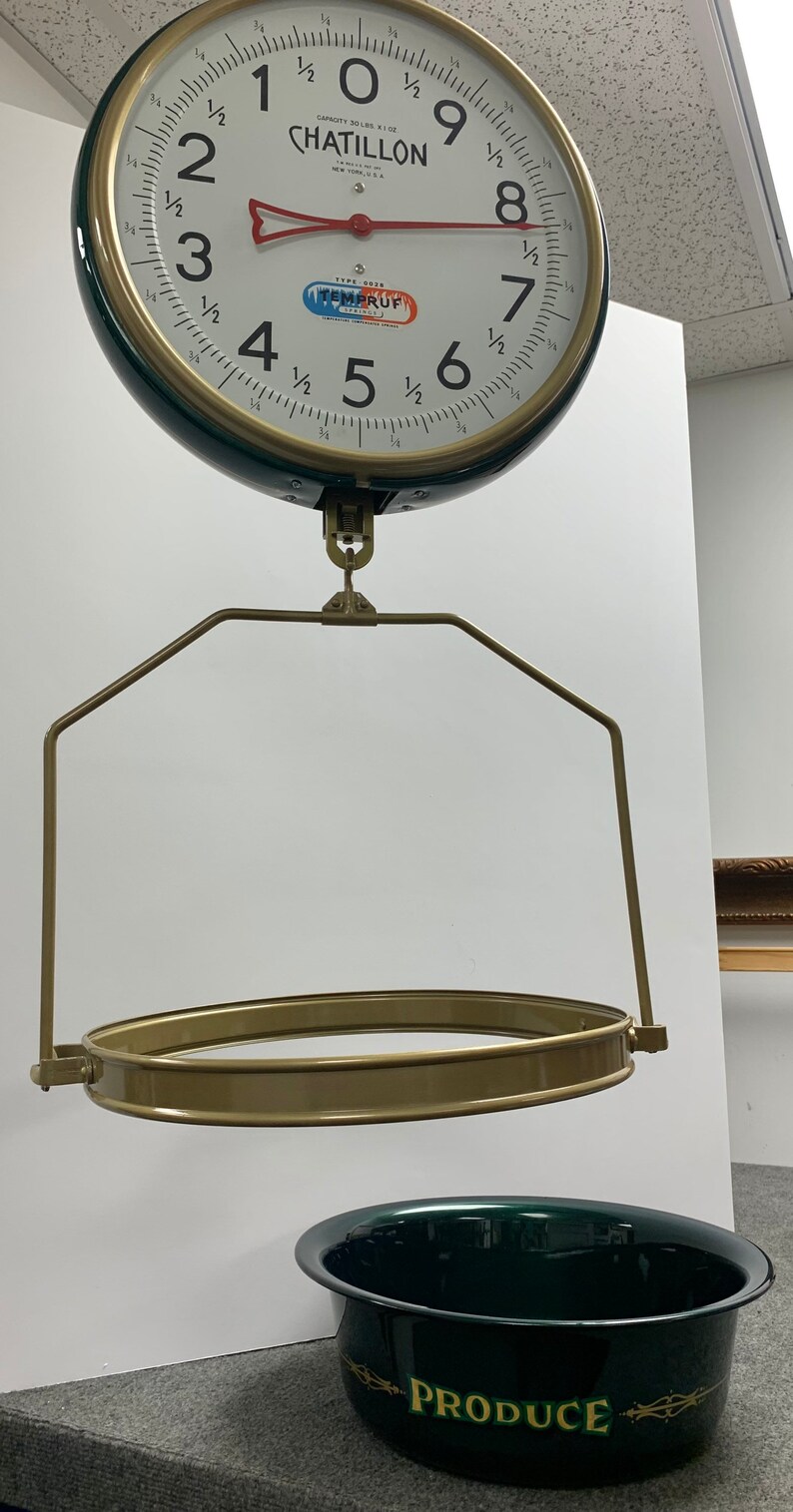 Antique 1933 Chatillon Produce Scale Beautifully Restored 17x3.5x40 - Etsy