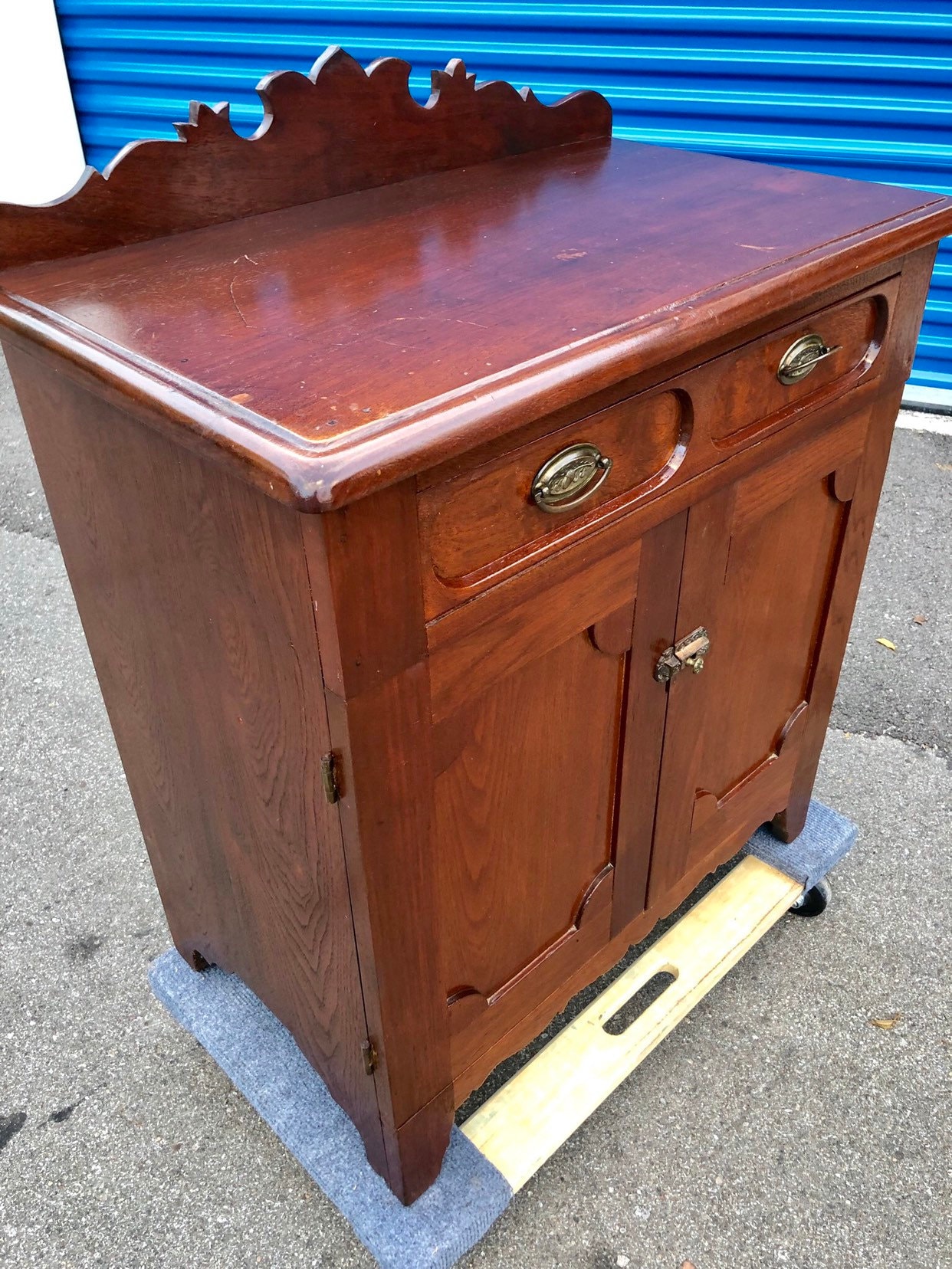 Antique Victorian Walnut Wash Stand Scalloped Base 27.5w17d35h | Etsy
