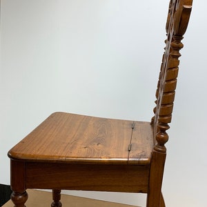 Unique Antique Victorian Carved Oak Storage Chair 19d20w14w18h44.5h ...