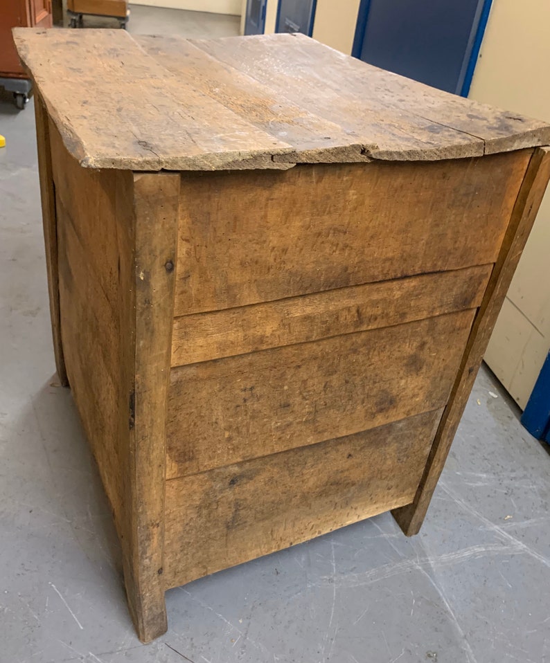 Primitive Hand Carved Chest Storage Cabinet 19d24h23 Shipping - Etsy