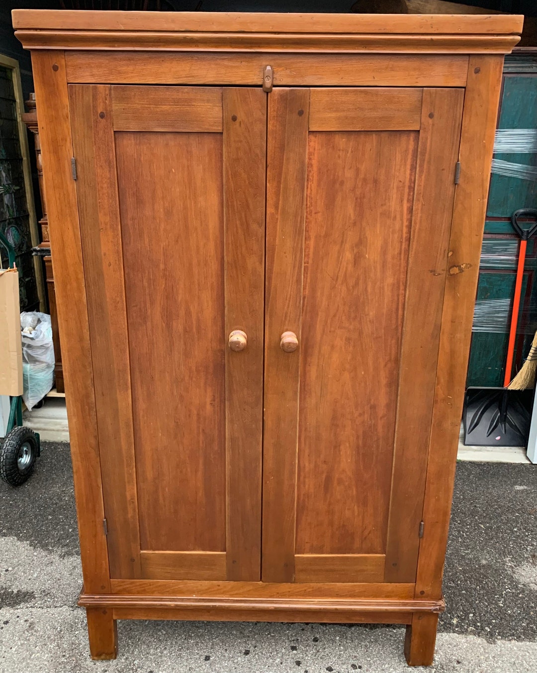 Beautiful Kentucky Cherry Wardrobe Five Board Rough Cut Back 19d44w73h ...