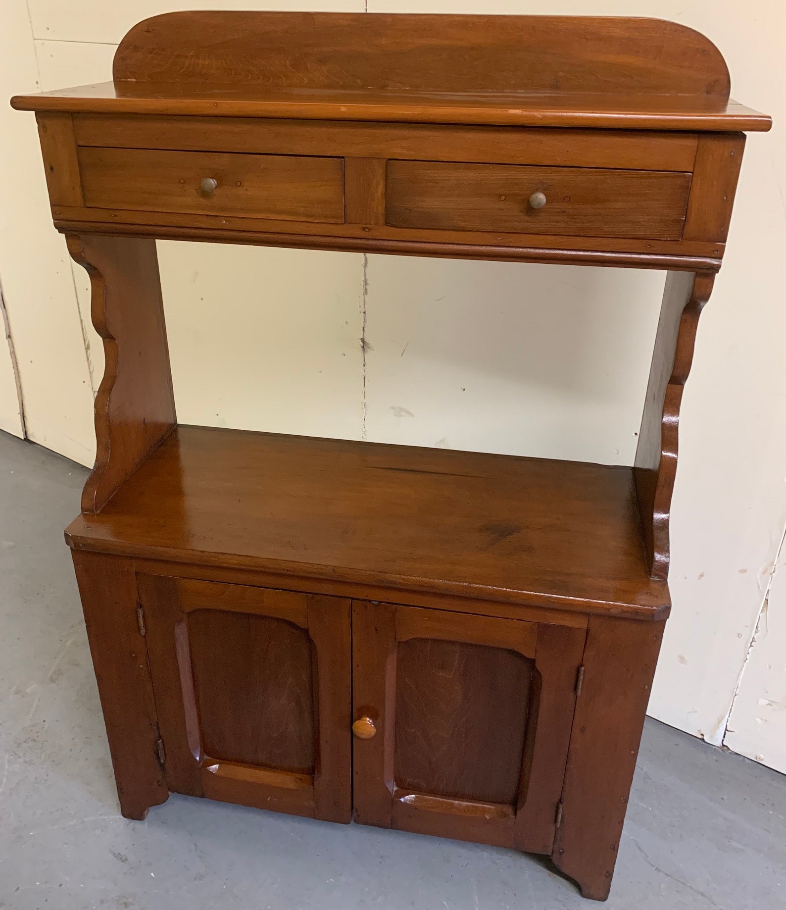 Antique Pine Bucket Bench Crock Cupboard - Etsy