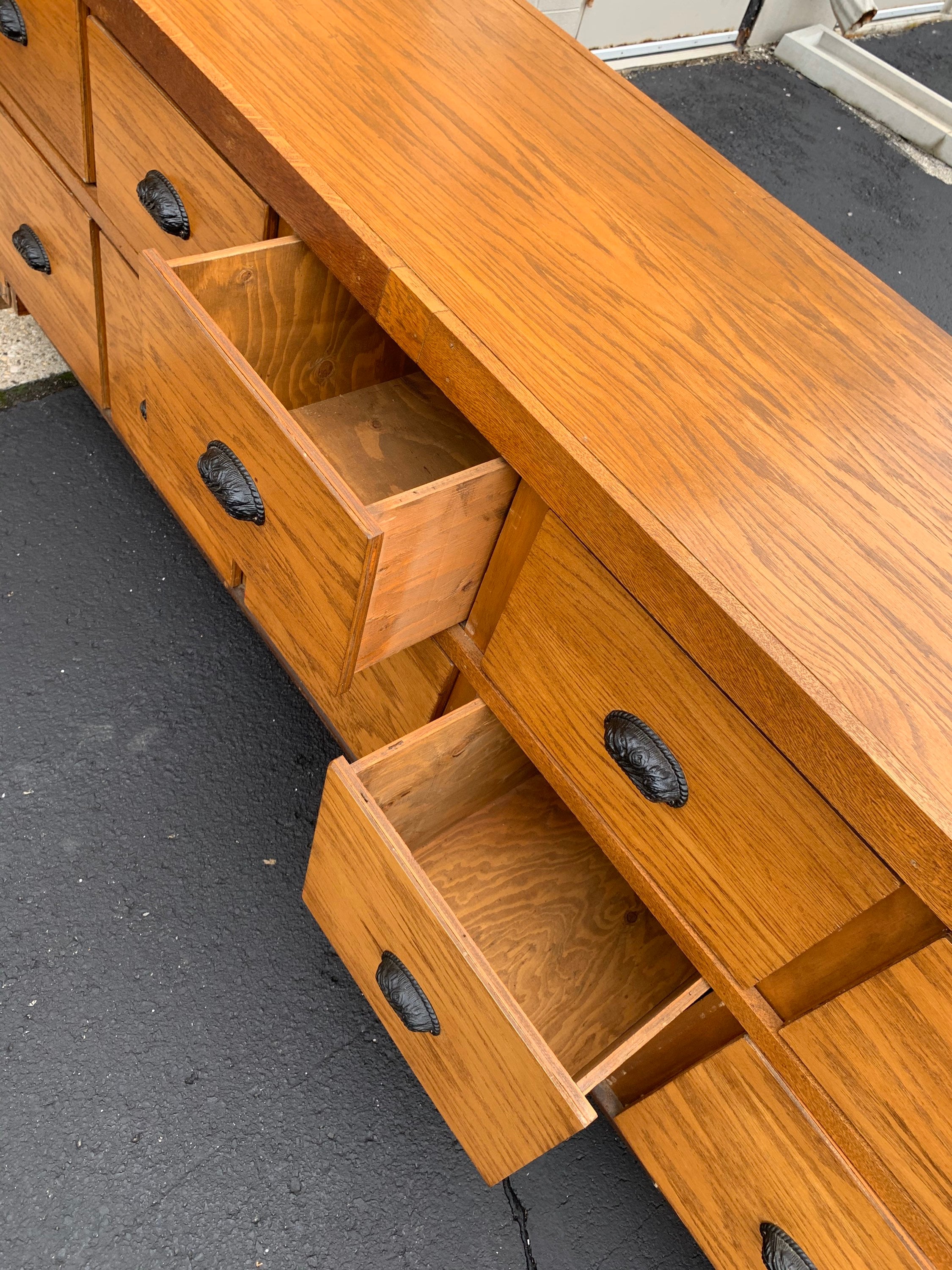 Antique Bean Counter Vintage Country Store Bean Seed Counter 10 Drawer