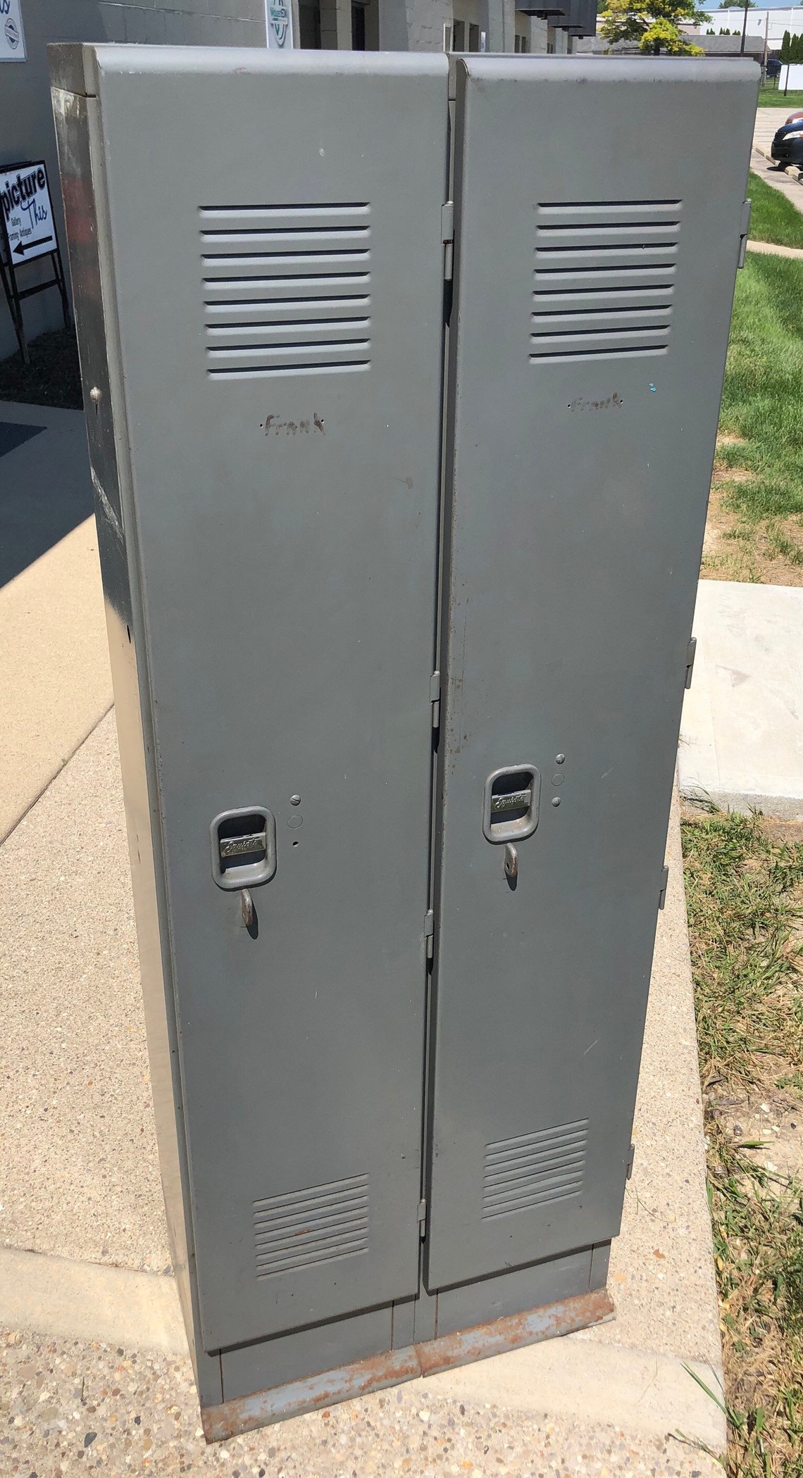 Vintage Equipto Lockers Original Gray Paint Heavy Duty - Etsy