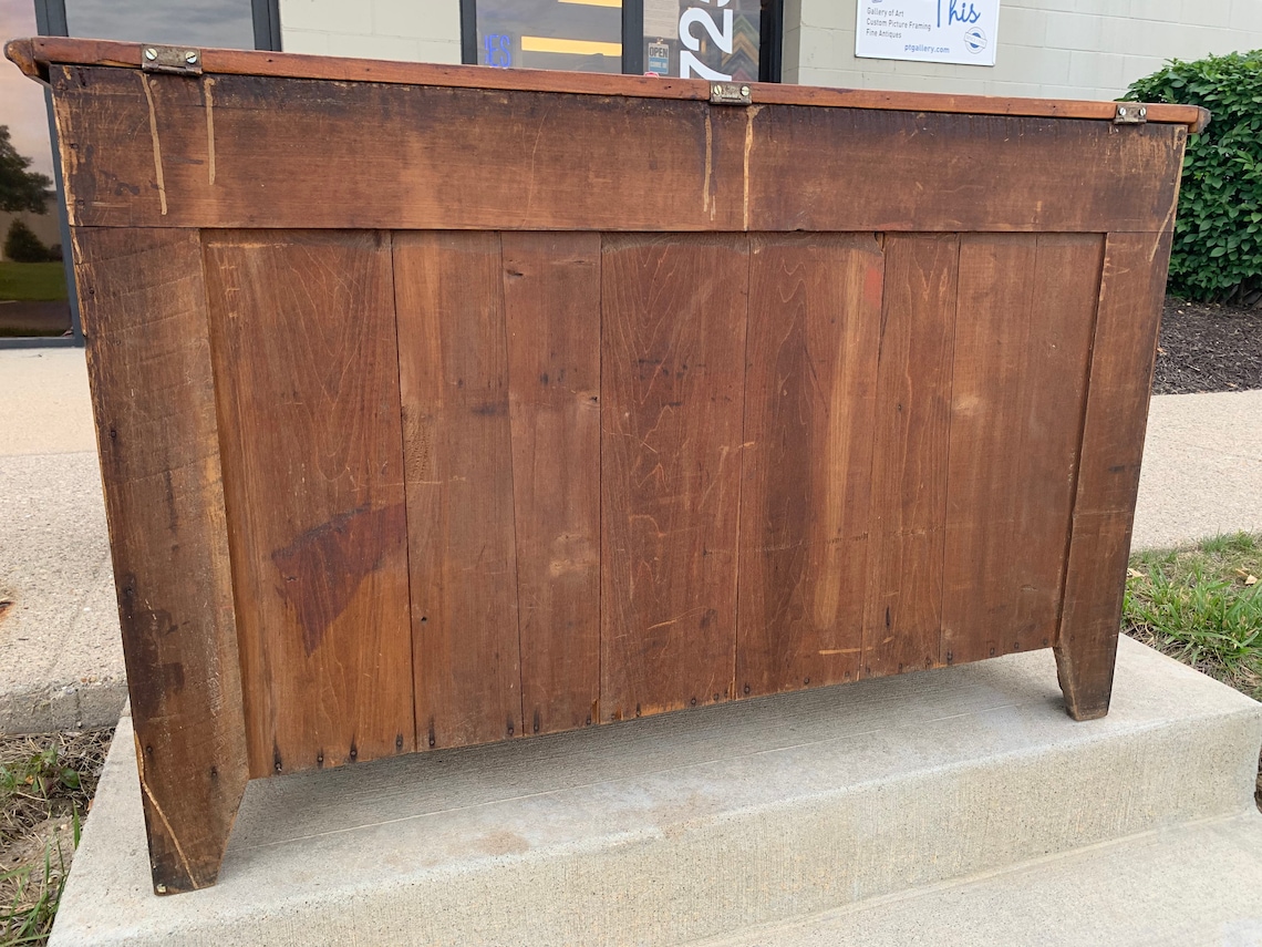 Antique Pine Poplar Bakers Dough Box Chest Sliding Dough Trough ...