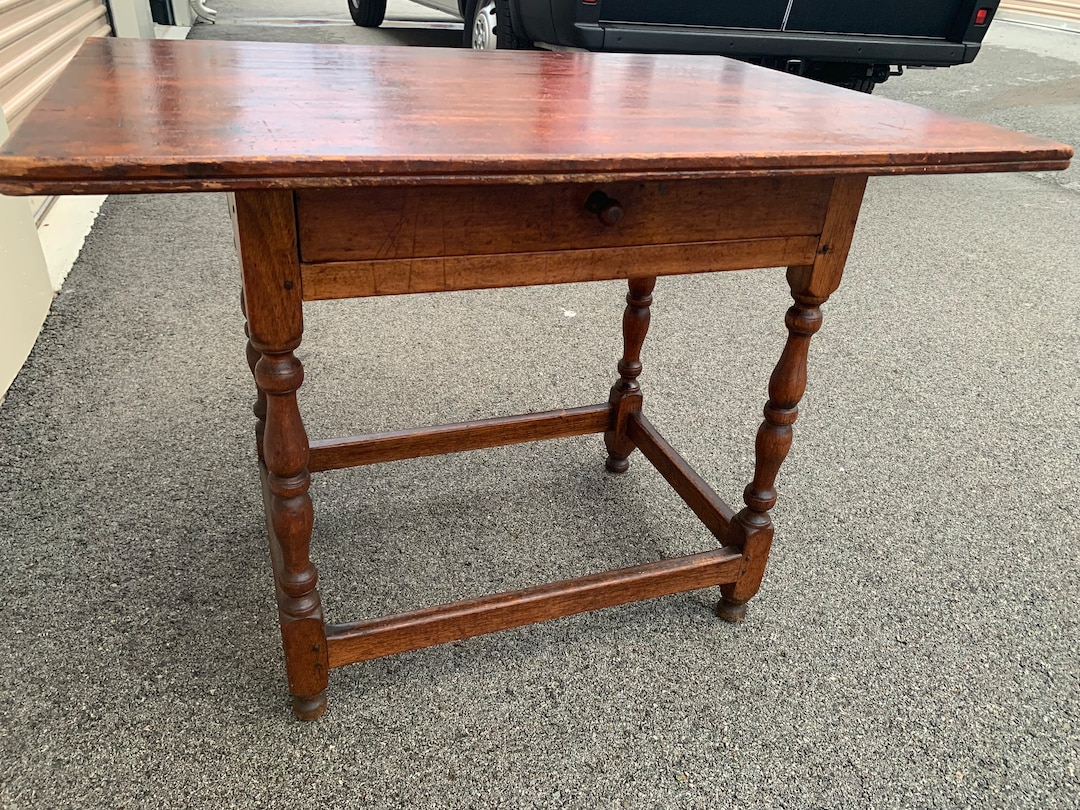 Antique New England Oak Tavern Table Peg Construction 24.5D34.5W20H25 ...