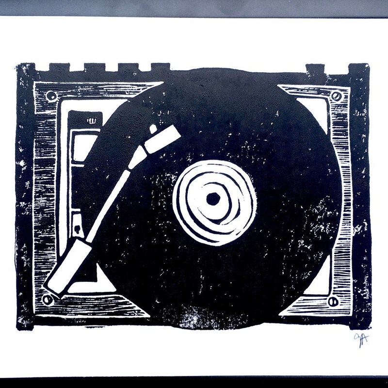 Linocut Art Print - Etsy