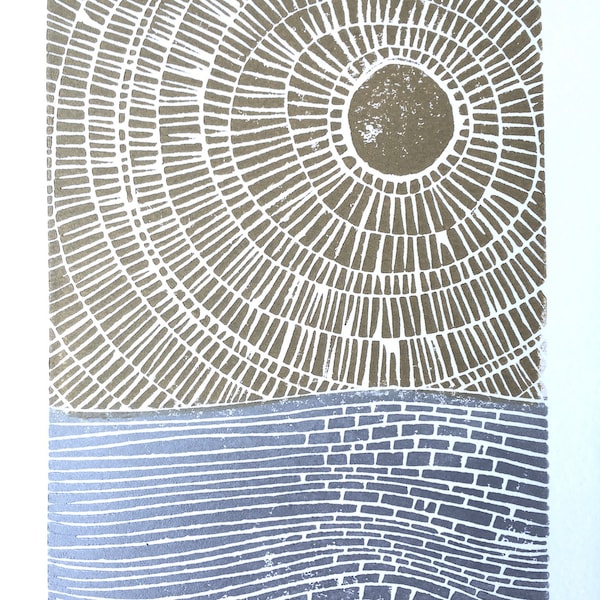 Linocut Block Print - Etsy
