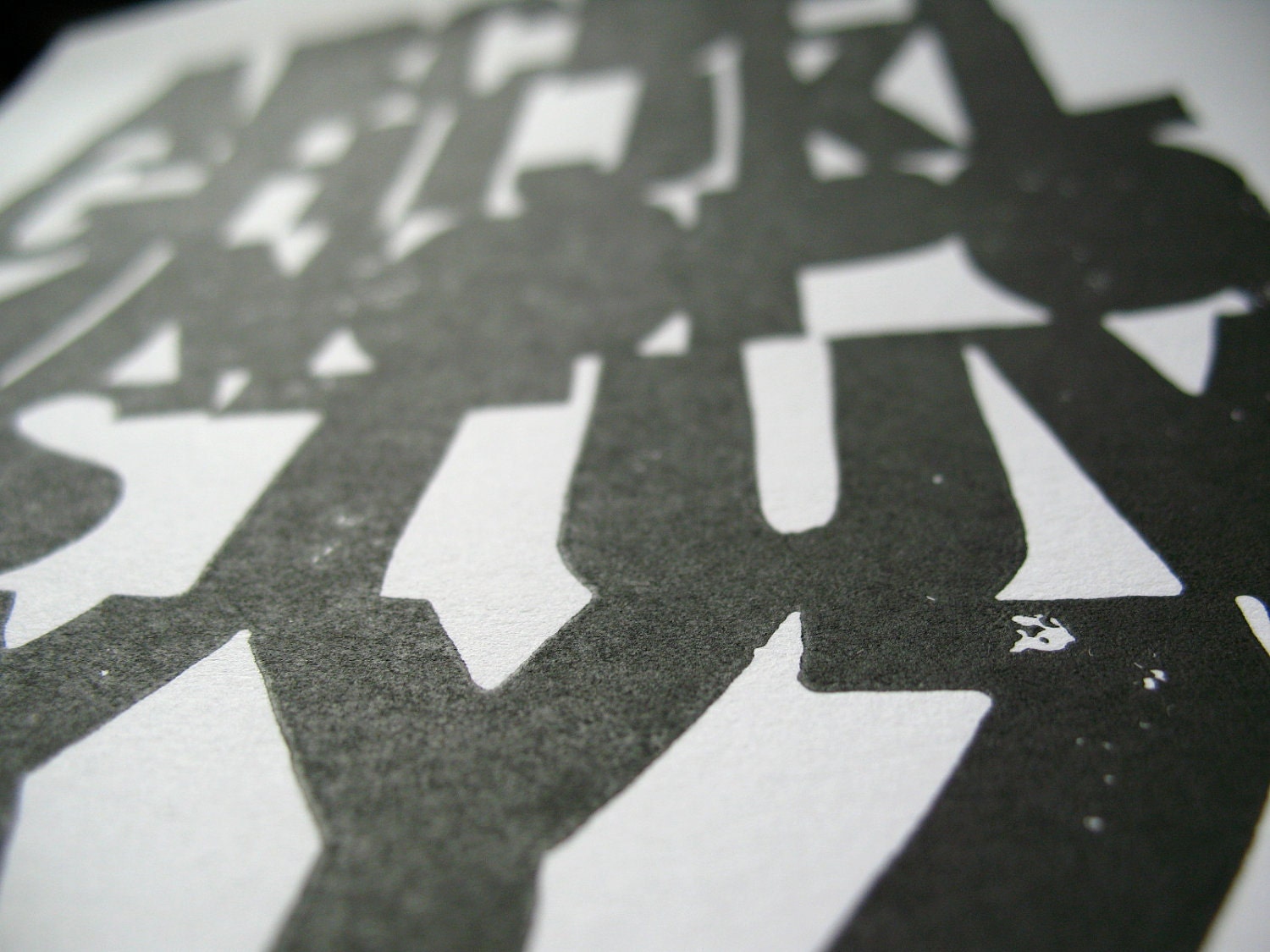 Alphabet Relief Print Black Alphabet Letterpress Typography - Etsy