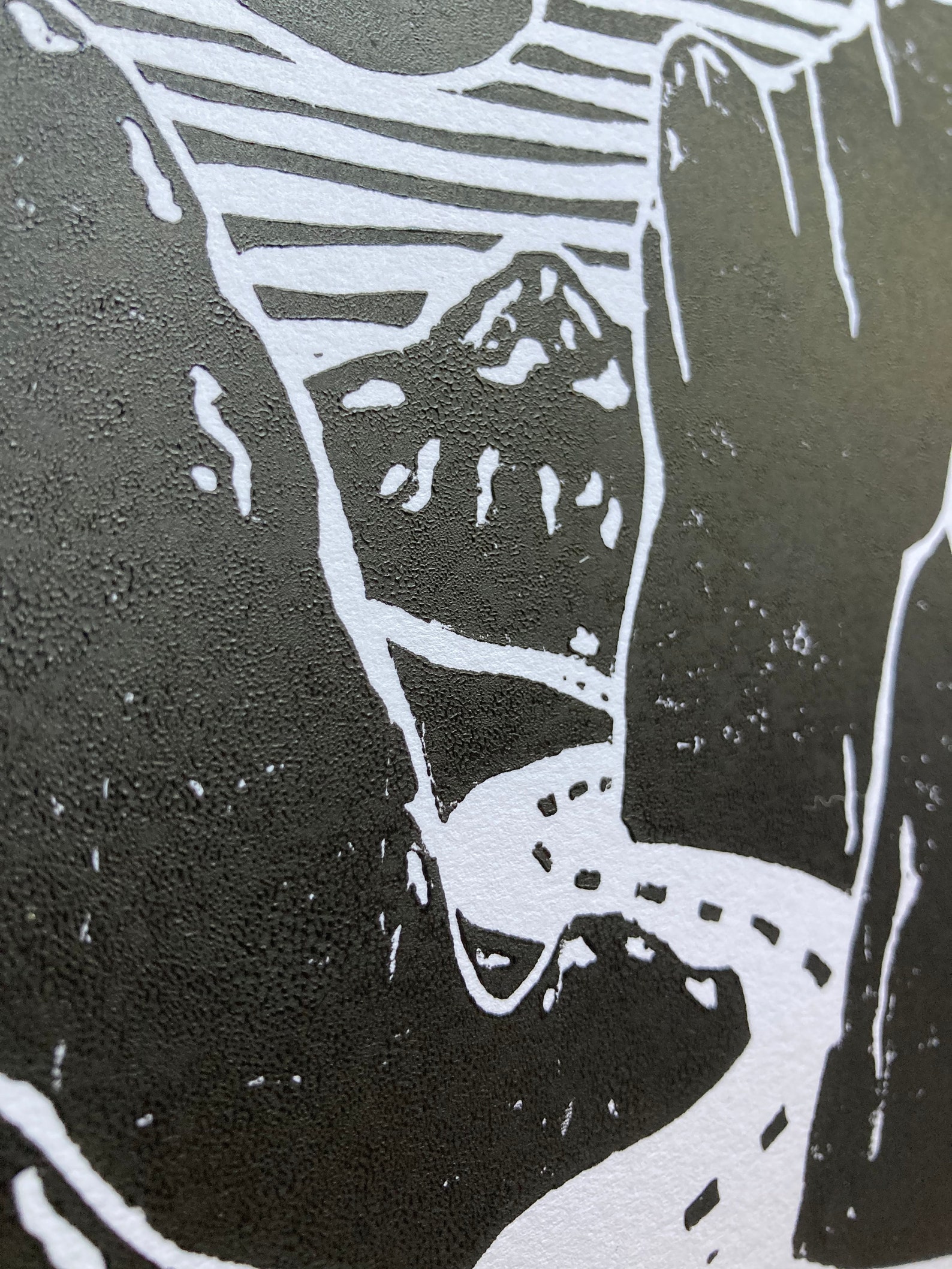 Road Trip Through the Mountains - Hand-pressed Linocut Relief Print ...