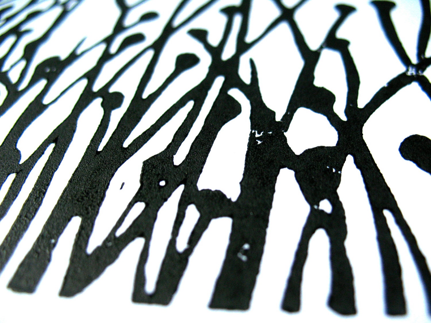 Flowers in a Field Linoleum Block Print Linocut Relief - Etsy