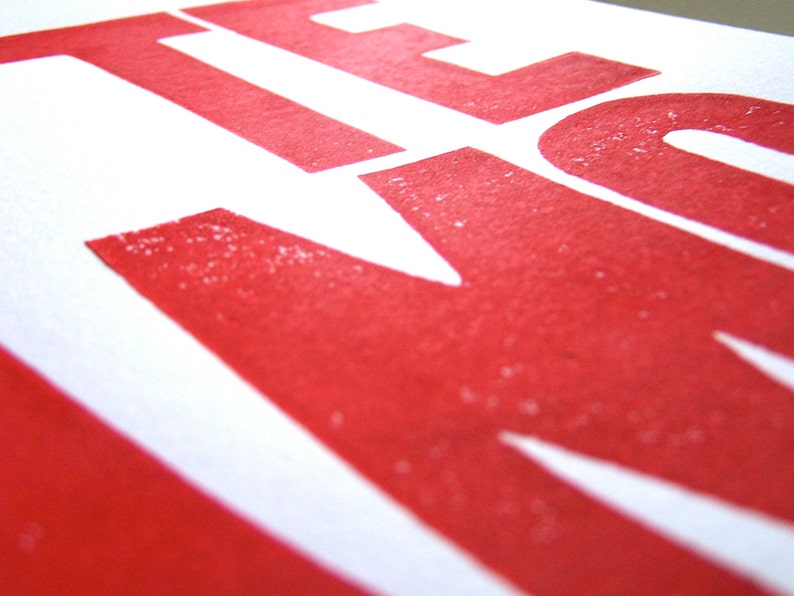 Te Amo Means I Love You Red Letterpress 8x10 Typography - Etsy