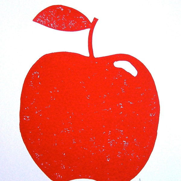 Fruit Block Print Poster - Etsy