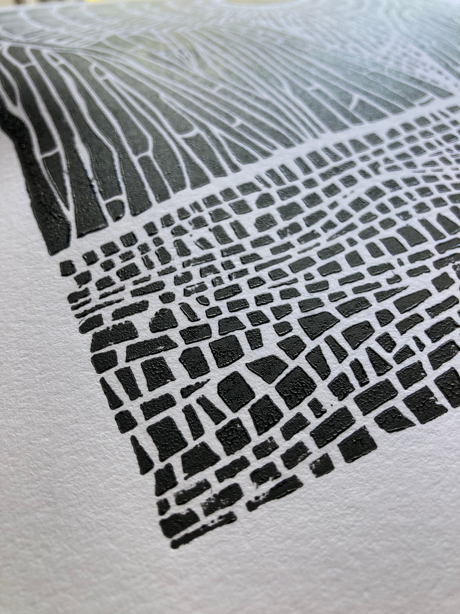 Sunset on the Mountains Hand-pressed Linocut Print Minimal - Etsy