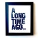 A Long Time Ago Black 8x10 Linocut Letterpress Print Star - Etsy