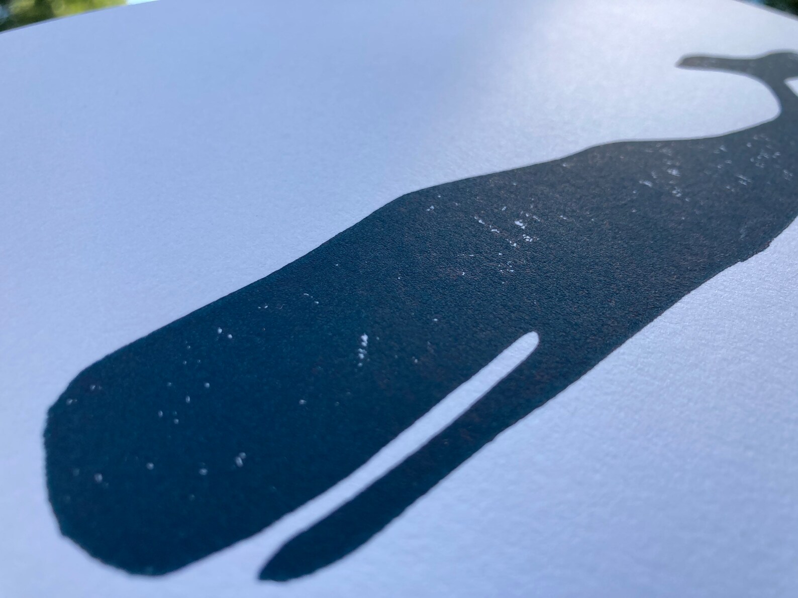 Minimal Dark Blue Whale Linocut Print - Whale Linocut Wall Art 8x10 ...