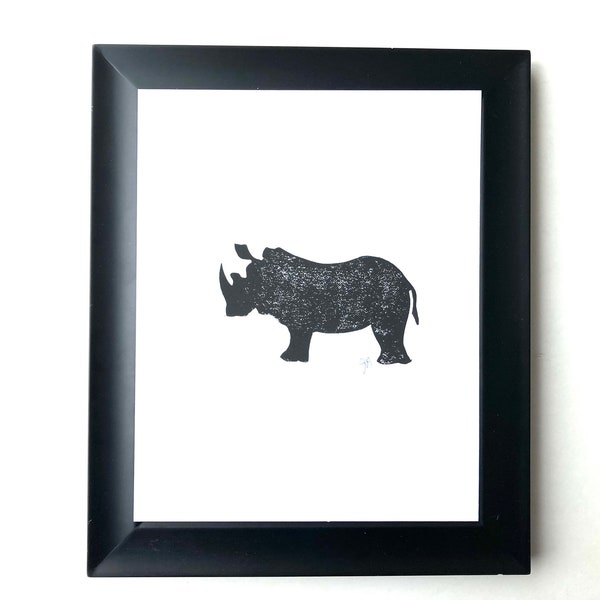 Rhino Poster - Etsy