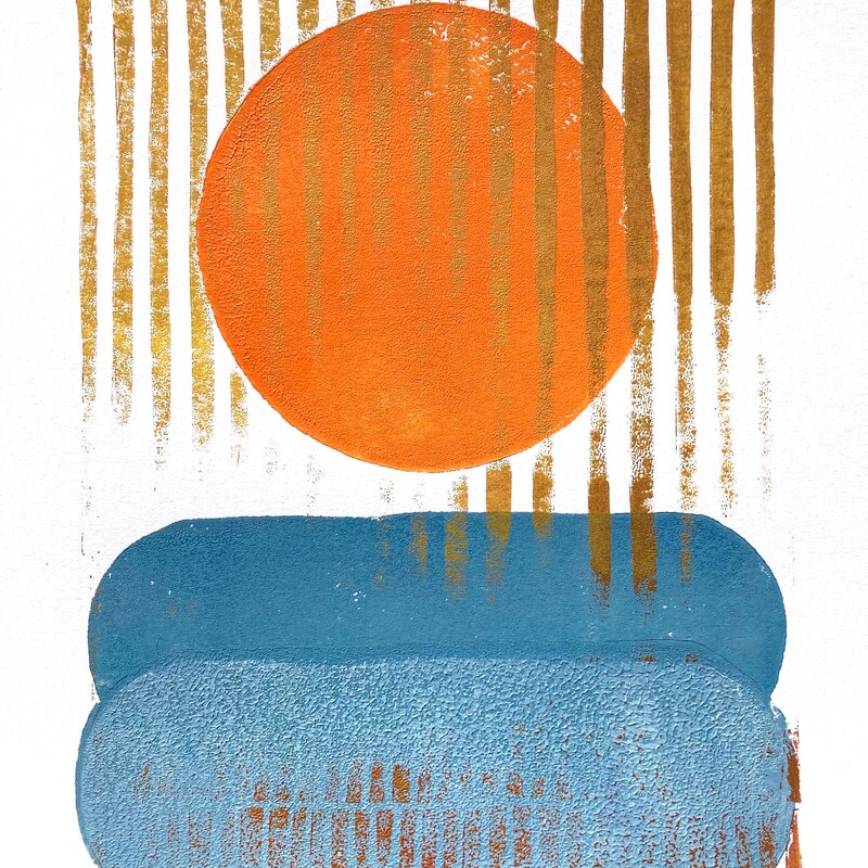 Monoprint Art - Etsy