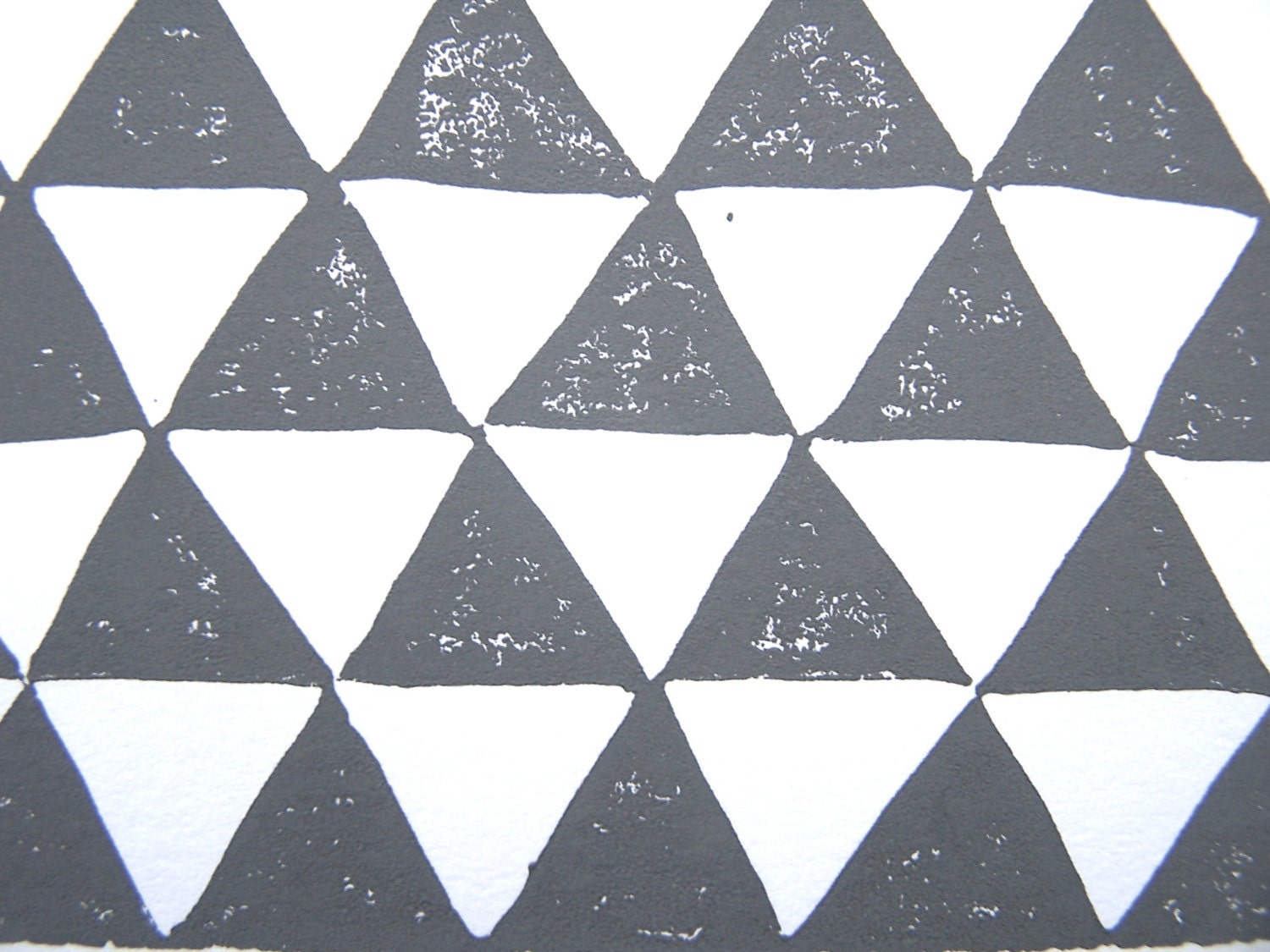 Geometric Triangle Hand-pressed Wall Art Grey Abstract - Etsy