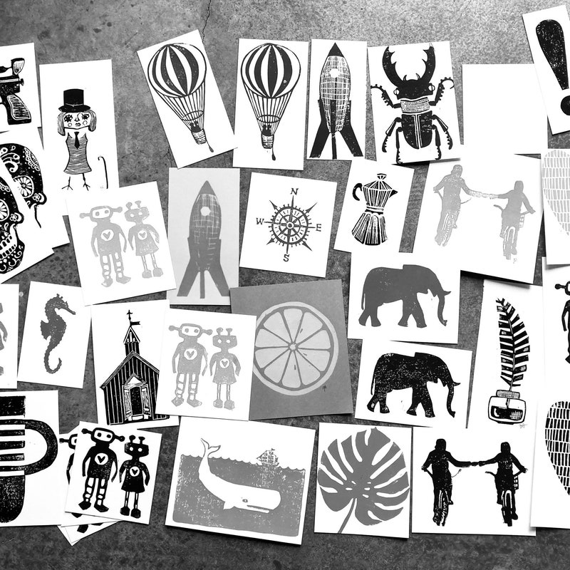 Linoleum Prints - Etsy