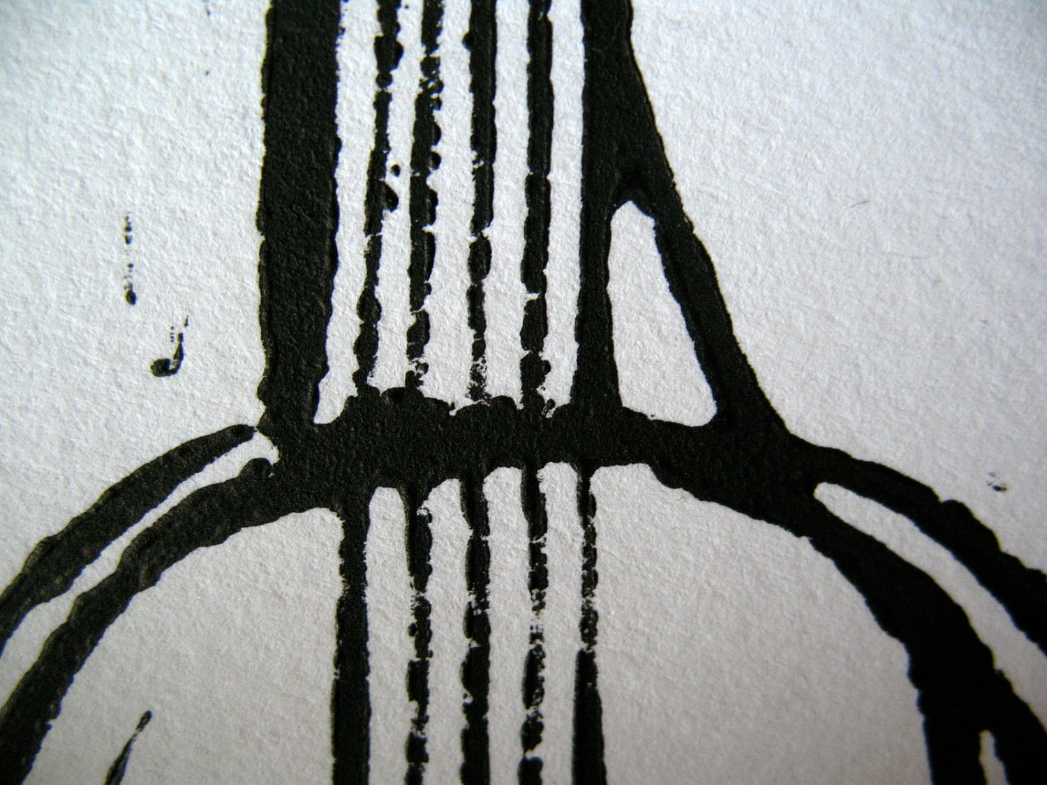 Banjo Linoleum Block Linocut Print 8x10 Minimal Musical - Etsy