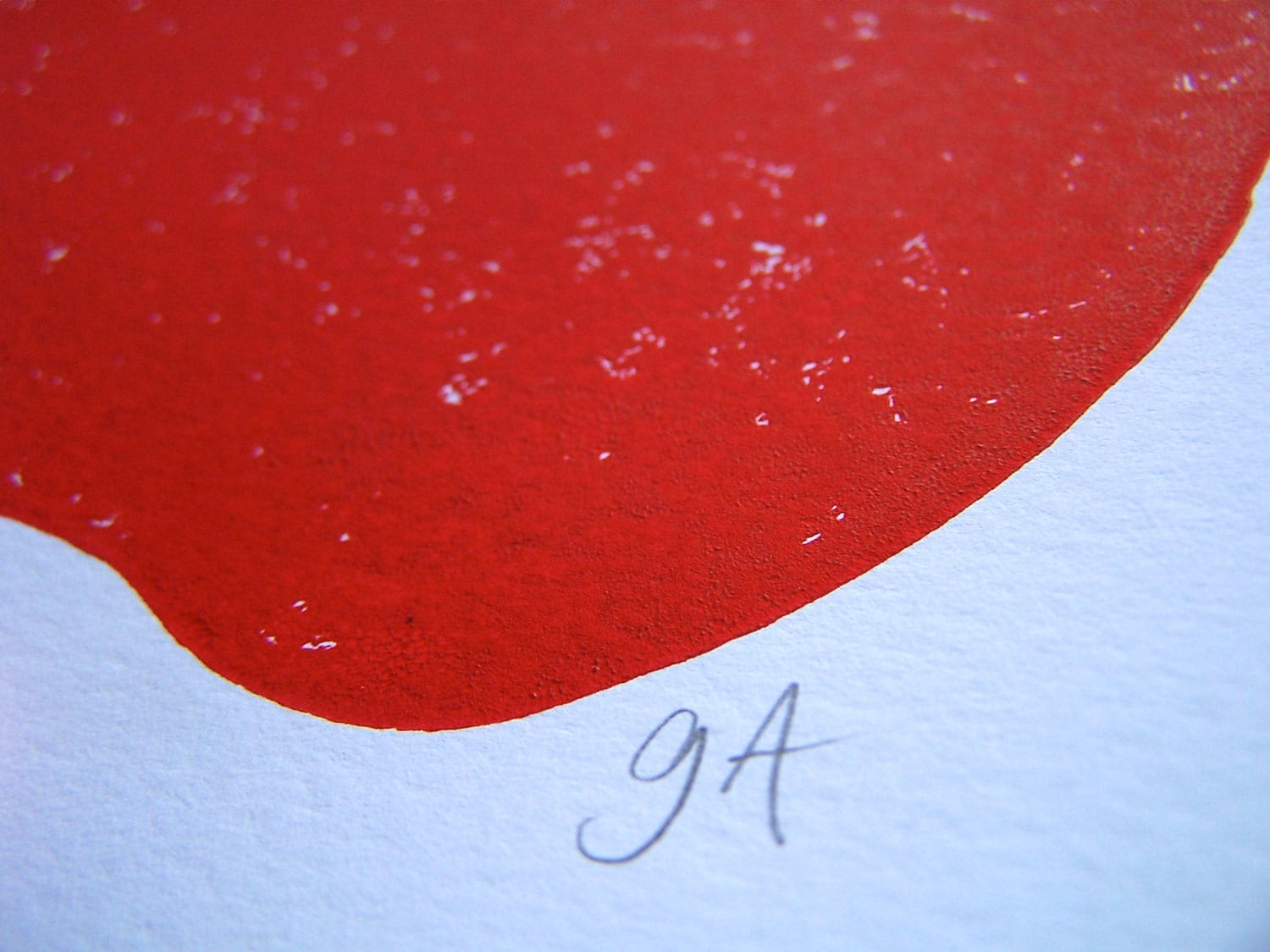 Red apple linocut print 8x10 minimal kitchen wall art Red | Etsy