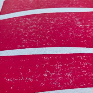Minimal Mid Century Modern Linocut Relief Print in Hot Pink on 8x10 ...