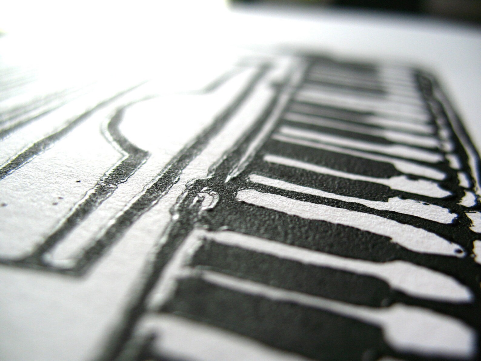 Minimal Print - Black Accordion Linocut Poster 8x10 - Musical ...