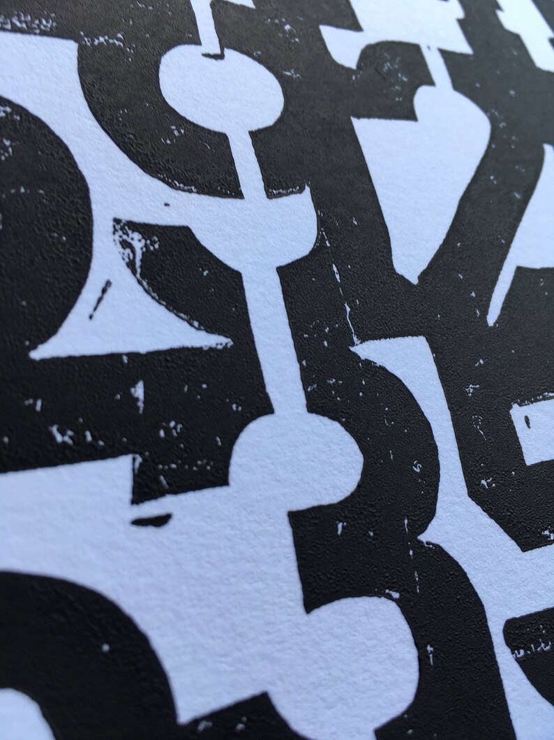 Pi Typography Block Print 3.1415926... Gift for - Etsy