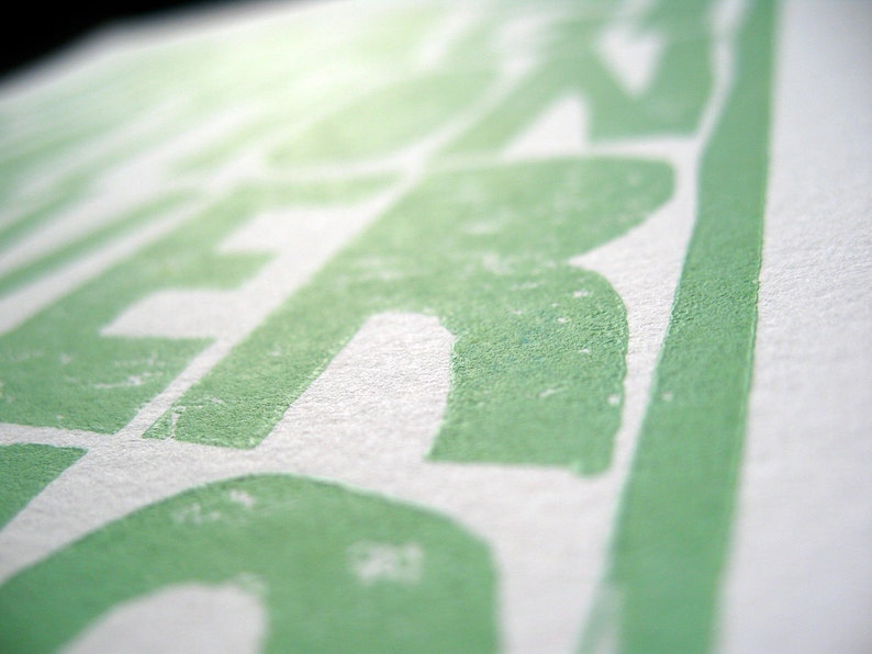 Imagination is Everything in Green Letterpress Sea Foam - Etsy