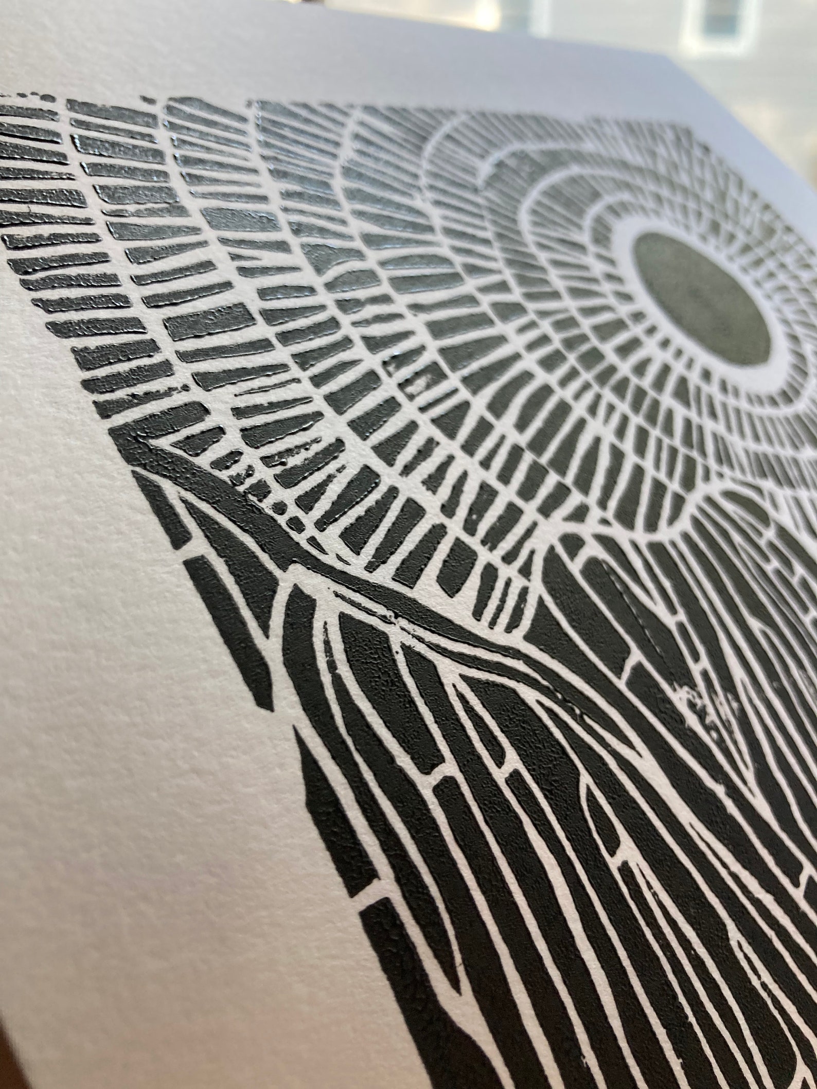 Sunset on the Mountains Hand-pressed Linocut Print Minimal - Etsy