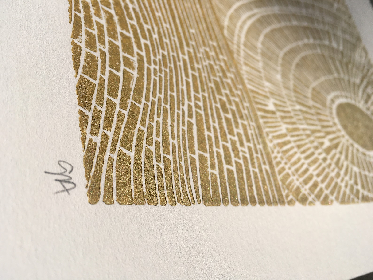 Sunset on the Mountains Hand-pressed Linocut Print Minimal - Etsy