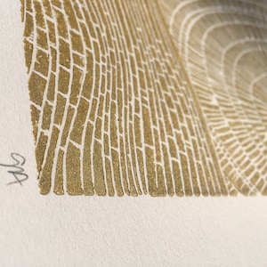 Sunset on the Ocean - Hand-pressed Linocut Print - 8x10 Minimal ...