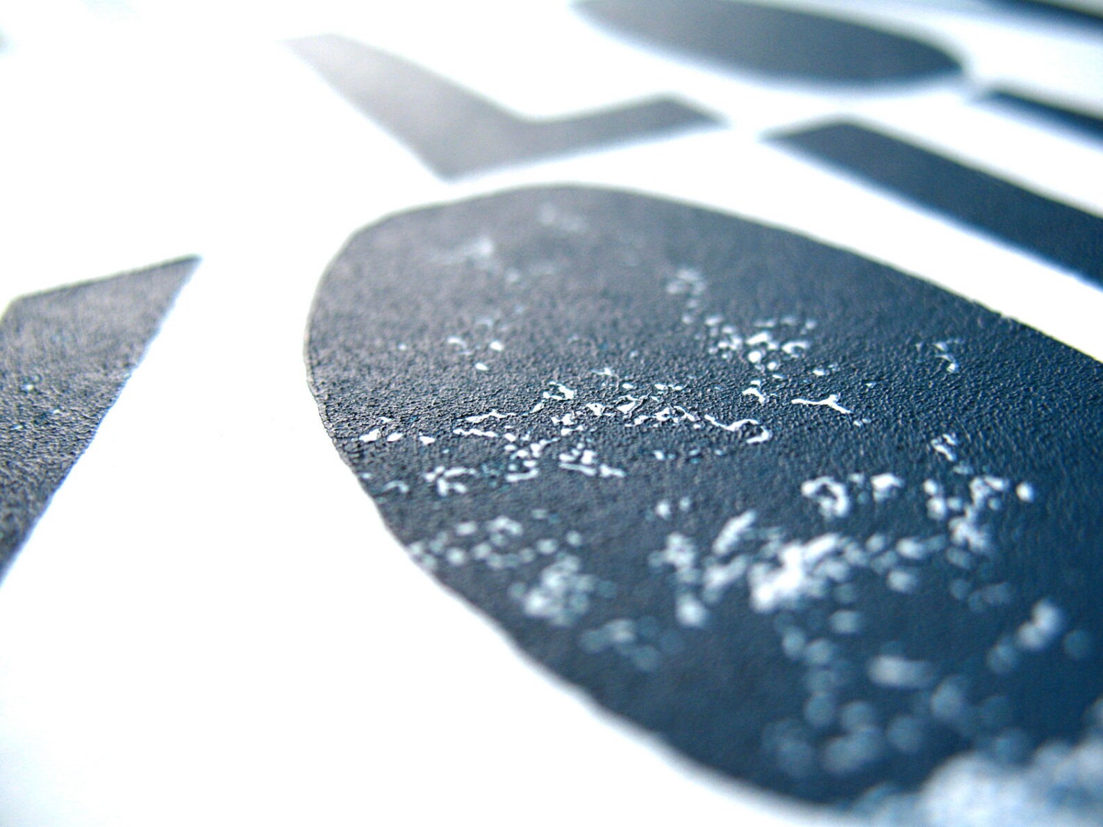 Hello Also I Love You - Dark Blue Linocut Print - Letterpress Valentine ...