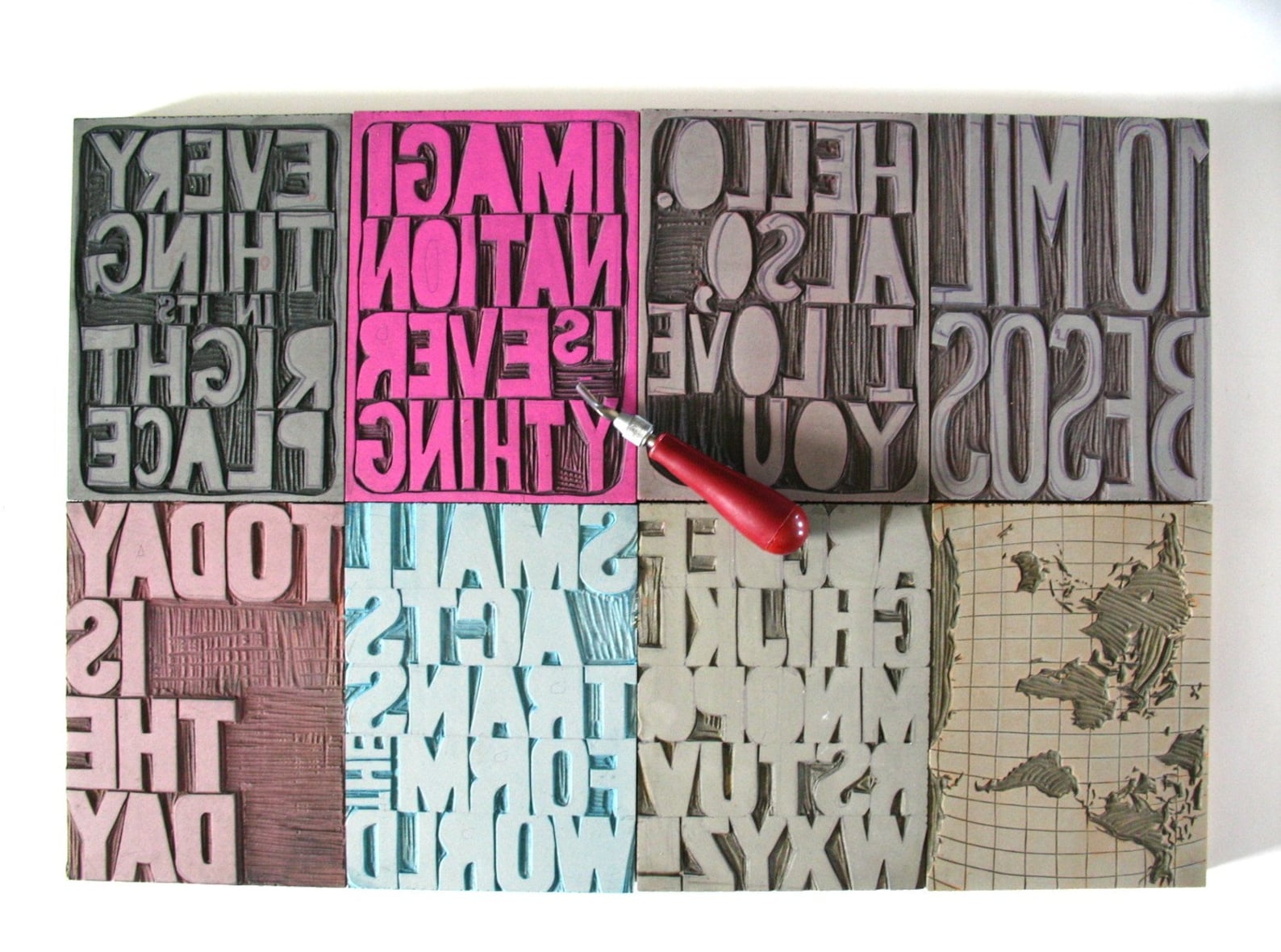 LINOCUT PRINT - You Can Have It All BLACK Letterpress Typography Poster ...