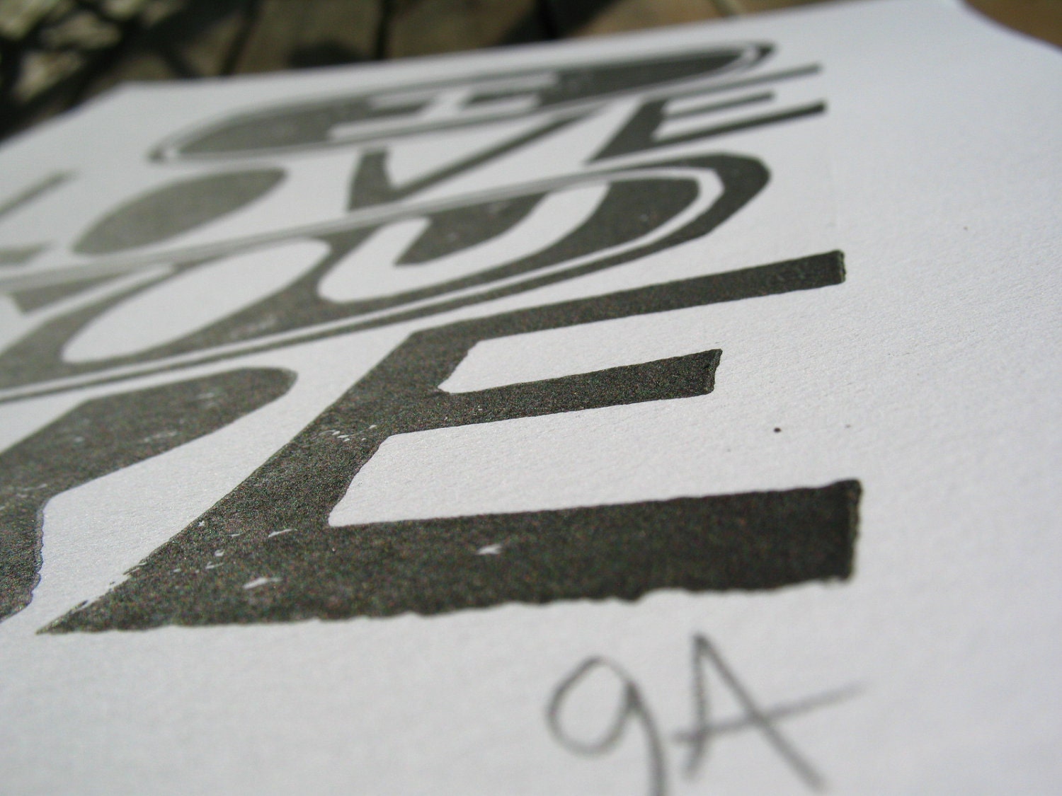 I Love You More Black Linocut Typography Valentine Poster - Etsy