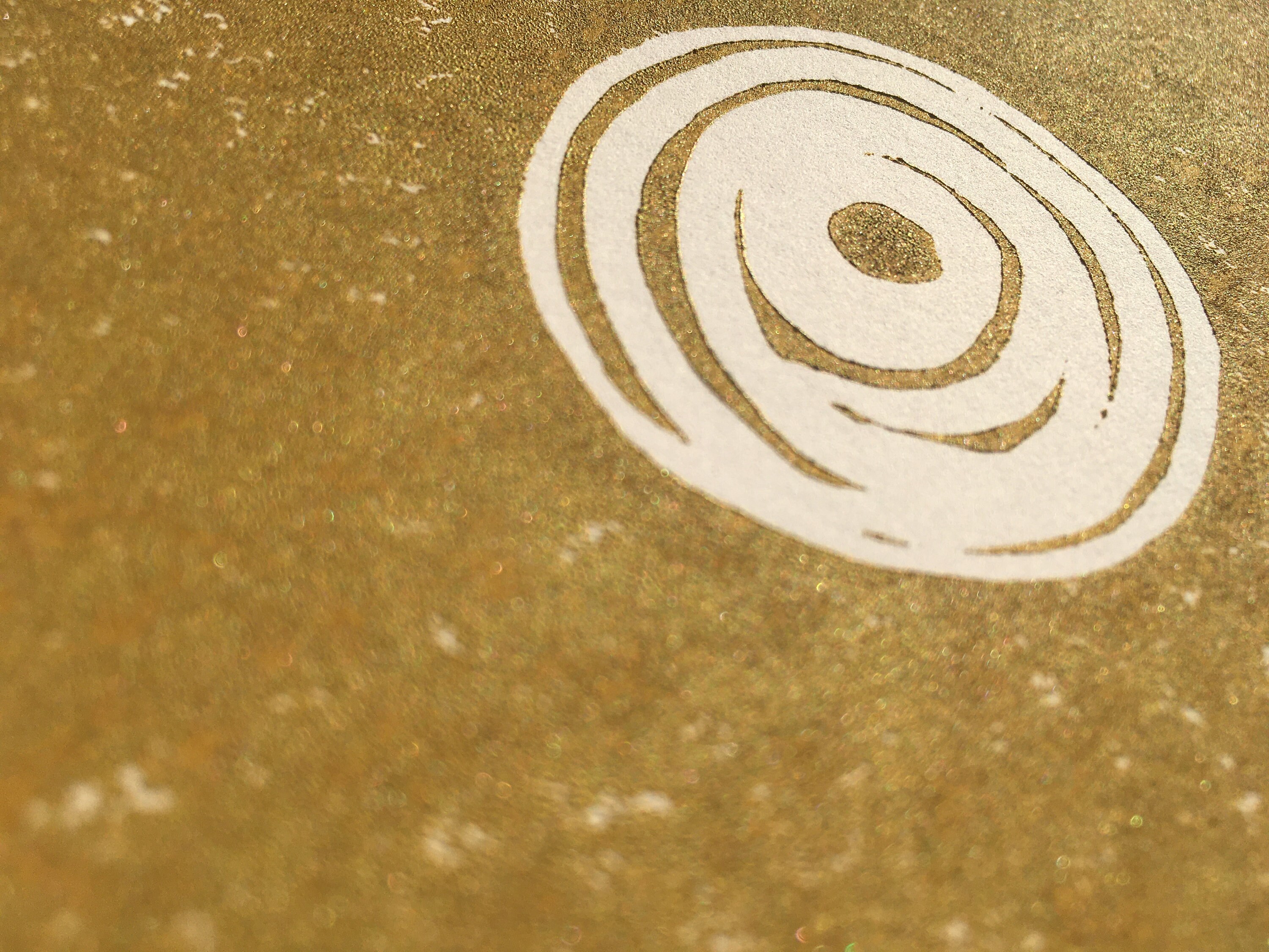 Metallic Gold Print - Record Player Linoprint - Hand-printed Linocut ...