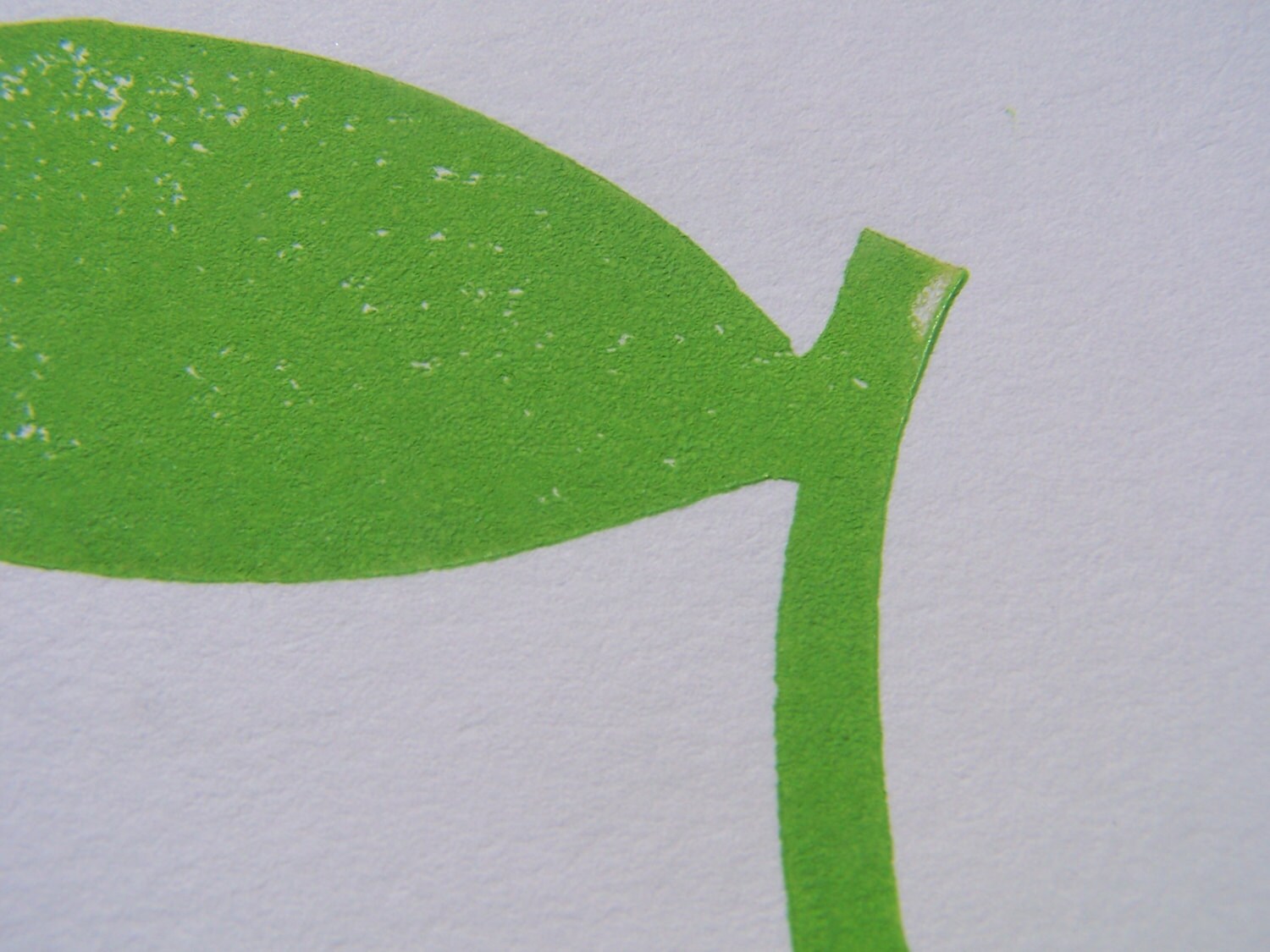 Green Apple Block Print Bright Green Hand-pressed Linoleum | Etsy