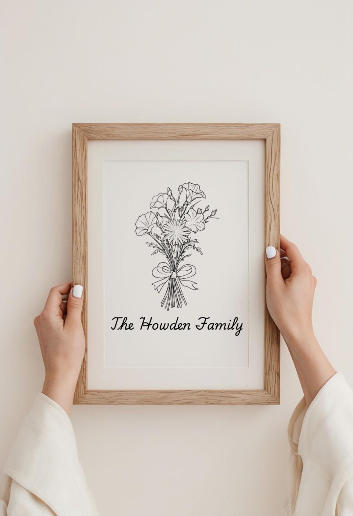 Personalized Family Birth Flower Bouquet | Digital Print PNG | Custom ...