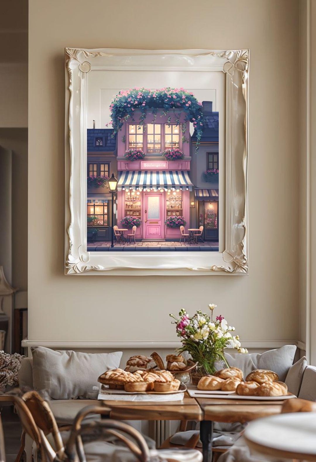 Charming French Boulangerie Poster | Parisian Bakery Wall Art | Travel ...