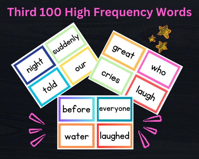 High Frequency Words, Flashcards Printable, Primary Sight Words ...