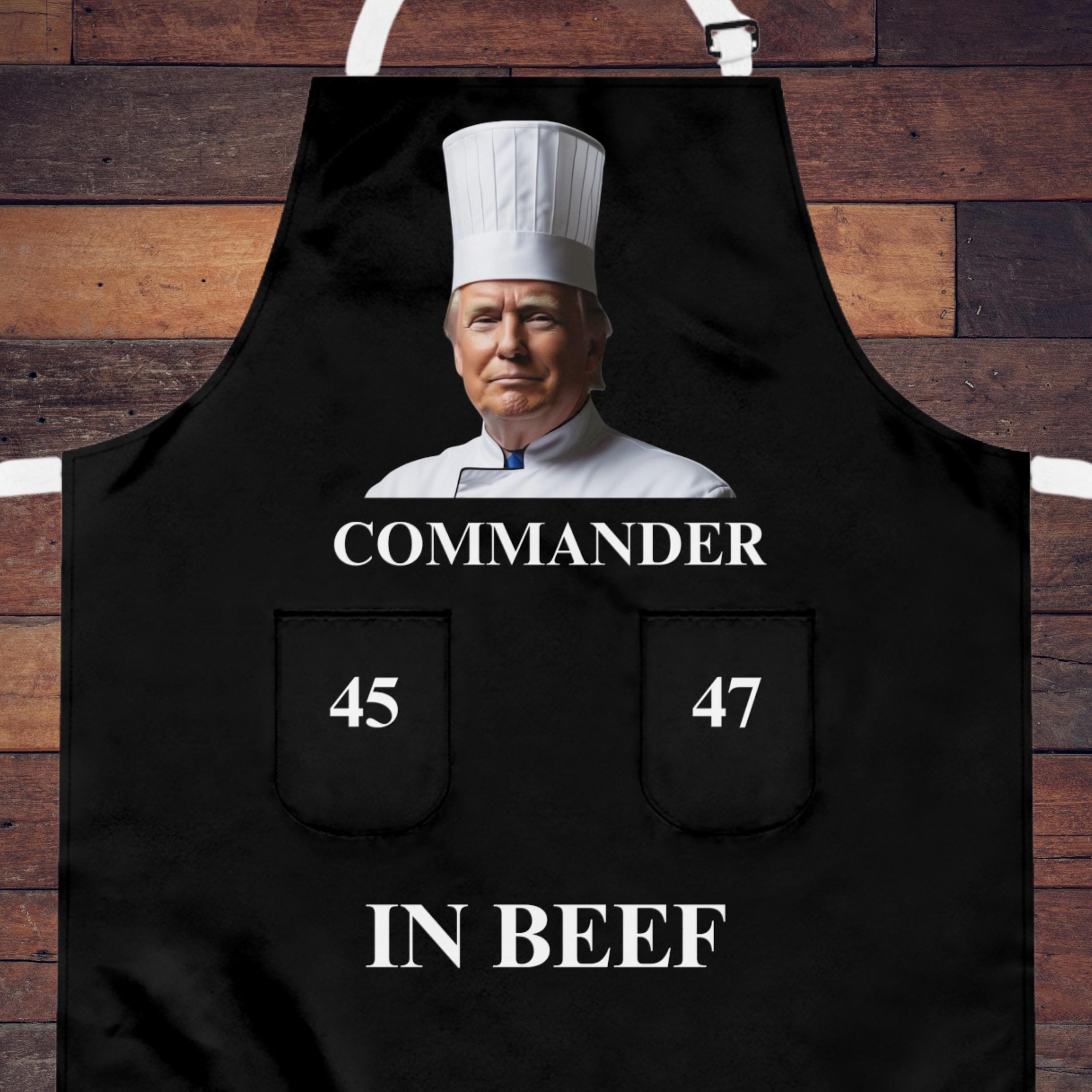Funny Chef Apron 'commander in Beef' Design for BBQ Lovers - Etsy