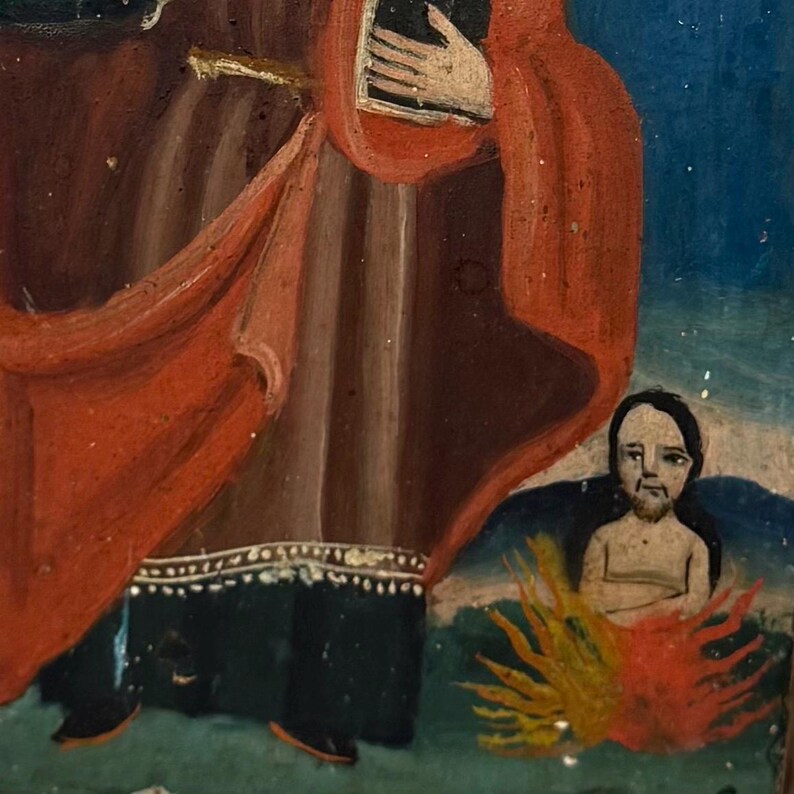 19th Century Mexican Retablo Painting, Folk Art Holy Santos Ex Voto - Etsy