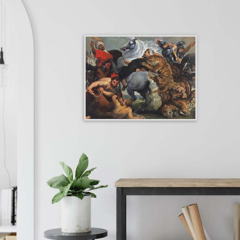 Peter Paul Rubens Tiger Hunt Digital Print, Baroque Fine Art Poster ...