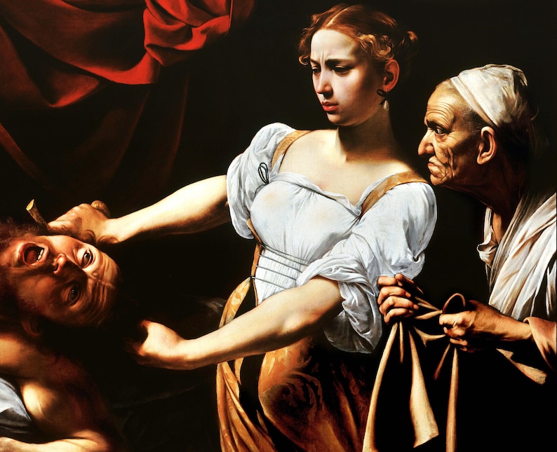 Caravaggio Judith Beheading Holofernes Print: Dramatic Renaissance Art ...