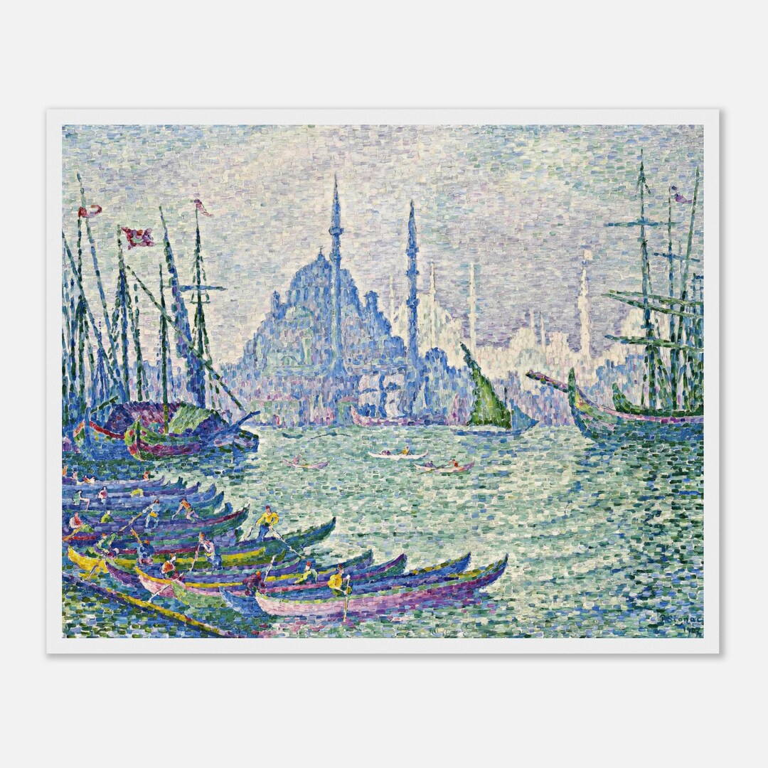Paul Signac the Golden Horn, Minarets - Neo-impressionist Pointillism ...