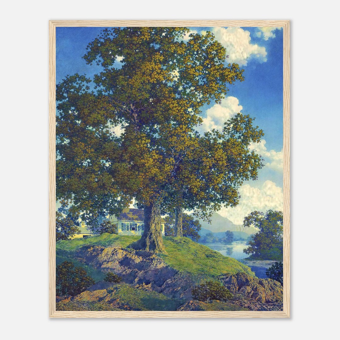 Maxfield Parrish "homestead" Art Print: Neo-classical Landscape, Wooden ...
