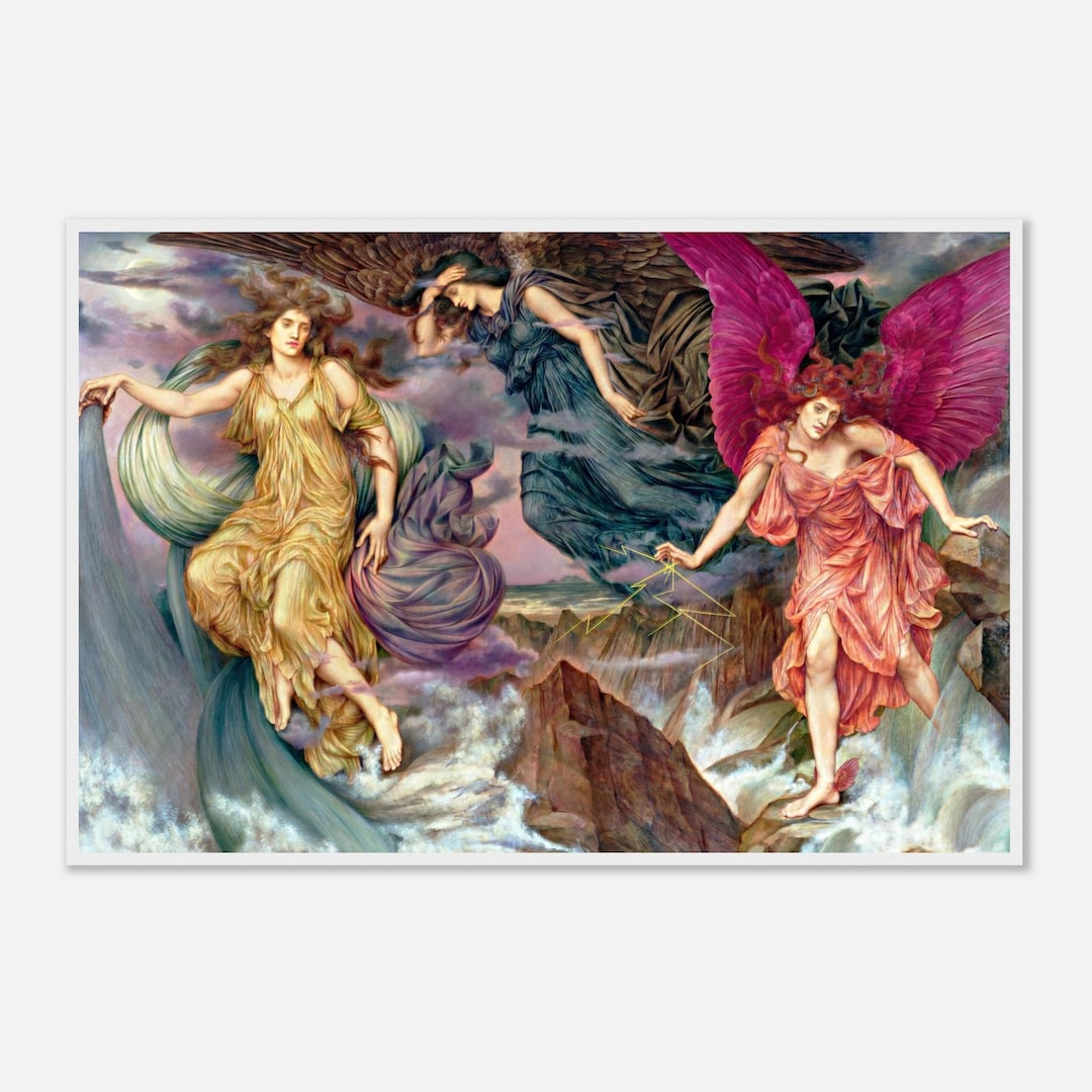 Evelyn De Morgan, the Storm Spirits, Pre-raphaelite Fine Art Print - Etsy